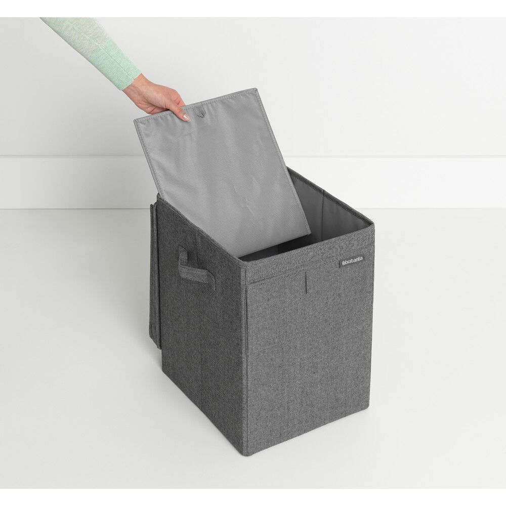 Brabantia Stabelbar vasketøjsboks 35 ltr. - Pepper Black | Magasin.no