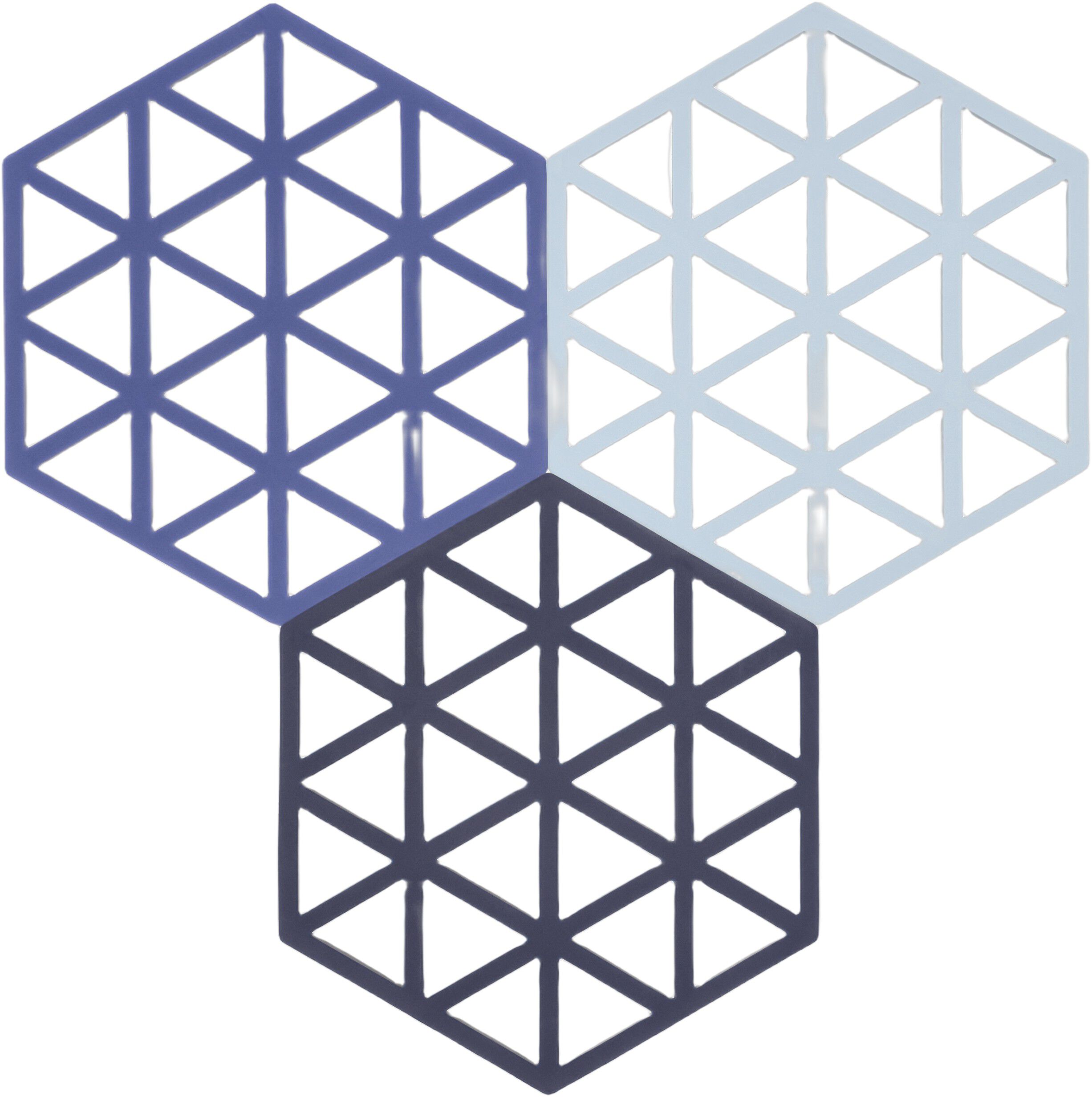 Zone Bordskåner Triangles 3 stk. Midnight/Indigo/Blue - L:16cm B:14cm H:0,9cm | 329.00 NOK ...